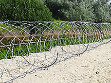 Razor Wire Fence Installation Assembly, Example and Picture